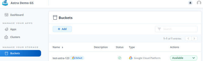 Astra uses Azure Buckets to protect your Kubernetes data